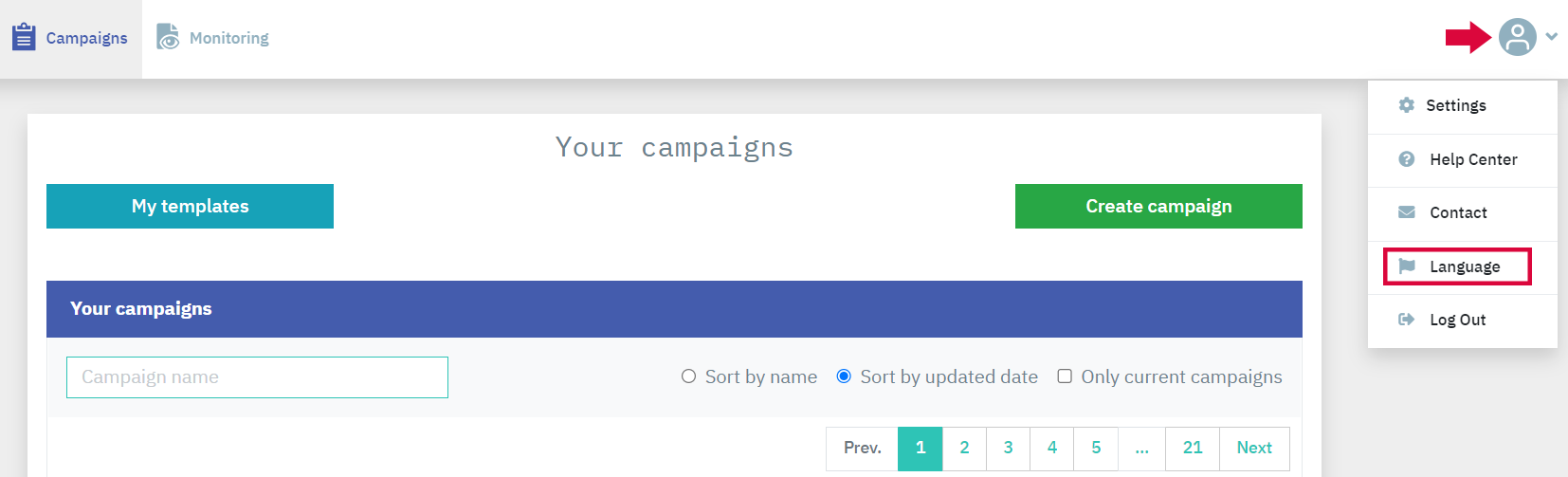 How to change the dashboard language – Cool Tabs HelpDesk