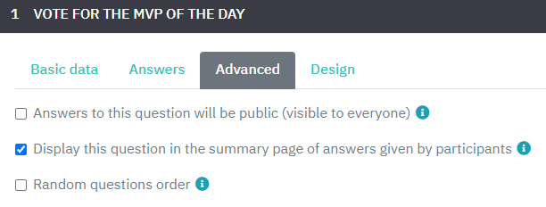 How to display a Summary of Answers chosen by all participants – Cool ...